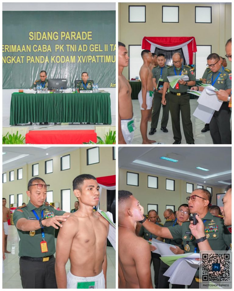 Pangdam Pattimura Pimpin Sidang Parade Penerimaan Caba PK TNI AD Gel II ...